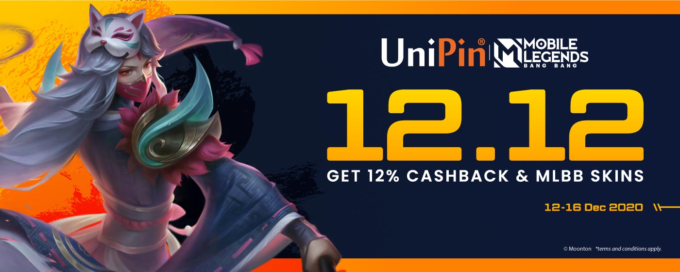 UniPin - 12.12 - Get 12% Cashback & MLBB Skins! (MY)