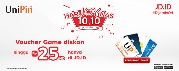 UniPin - Promo Diskon hingga 25% Voucher Game di HarJOYnas JDID!