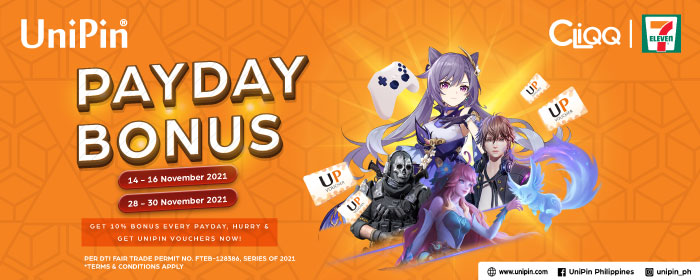 UniPin - 7-Eleven Payday Bonus - November (PH)