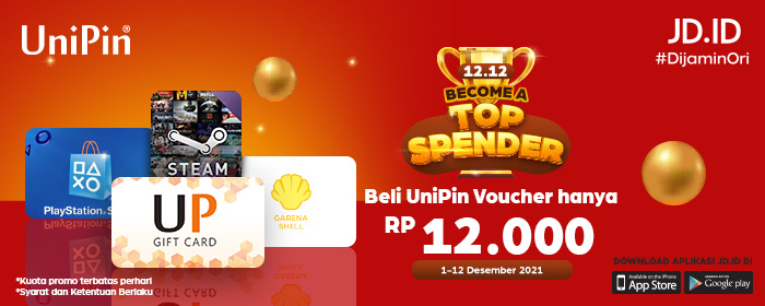 UniPin - Promo UniPin Voucher hanya Rp12,000 di 12.12 HarJOYnas JDID