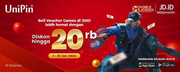 UniPin - Promo Beli Voucher Games Lebih Hemat dengan Diskon Rp20rb di JDID