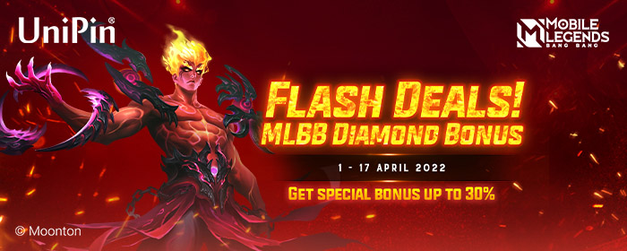UniPin - Flash Deals! MLBB Diamonds Bonus-Get Special Bonus Up to 30%! (MY)