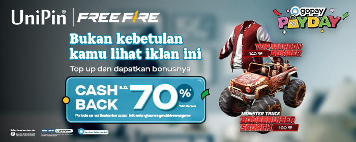 UniPin - Top up Diamonds Free Fire Dapatkan Cashback Hingga 70% Pakai ...