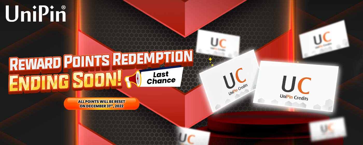 UniPin - Redeem your reward points now! Only until December 31st, 2022