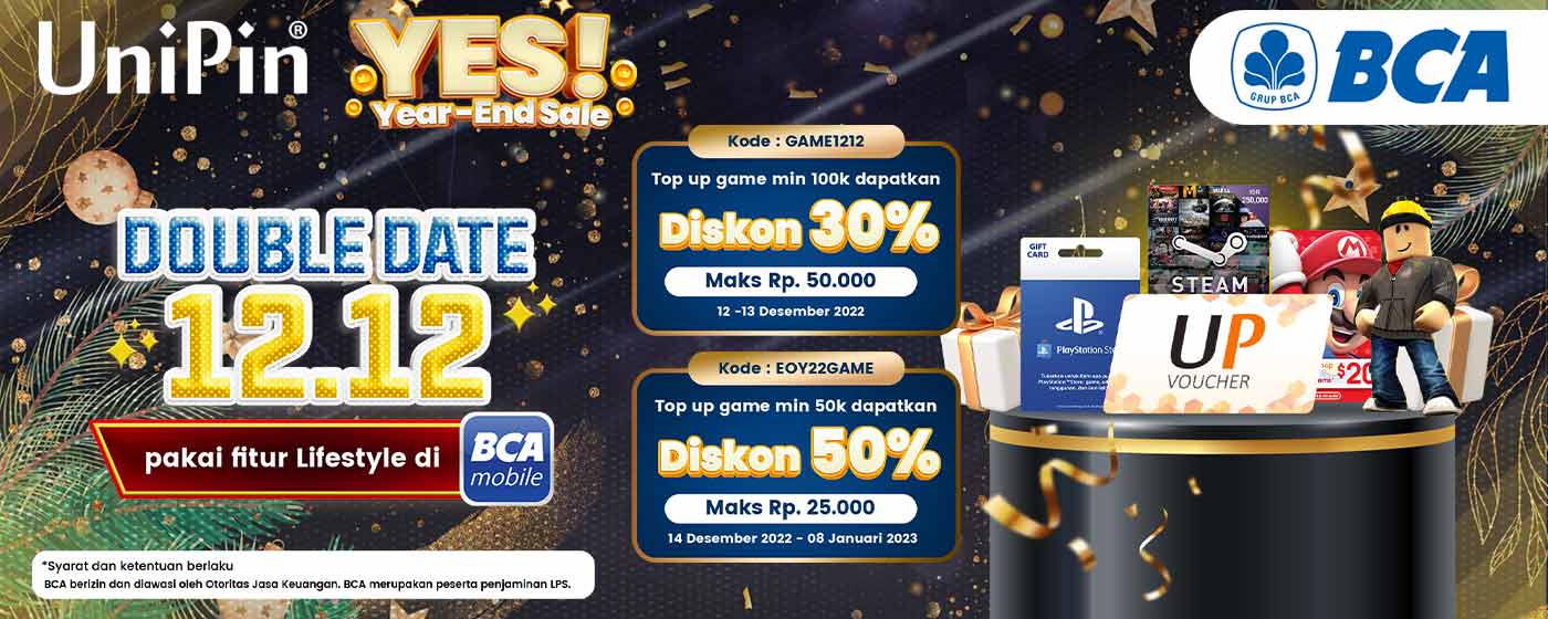 UniPin - YES (Year-End Sale) – Double Date 12.12 Bareng BCA Lifestyle