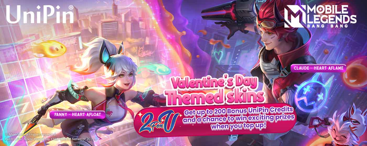 UniPin - Valentine's Day-themed Skins - Fanny "Heart Afloat" and Claude ...