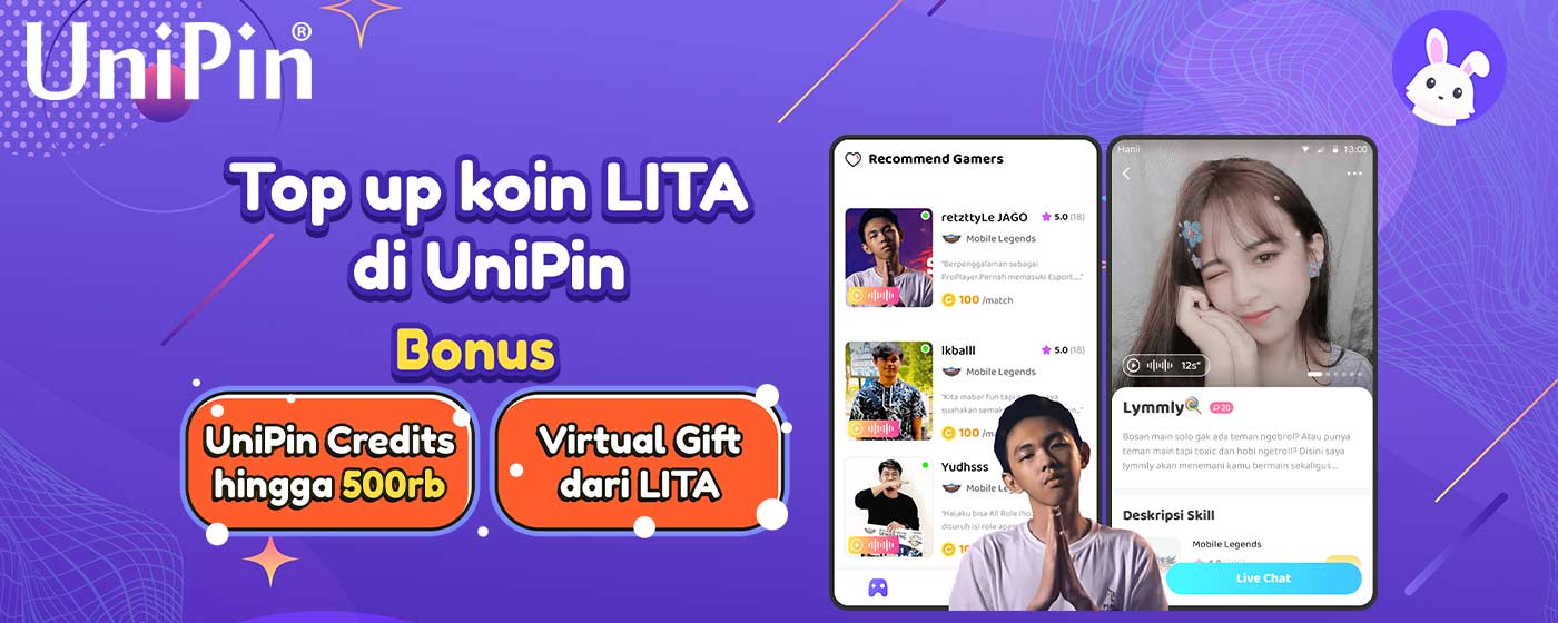 UniPin - Top Up Koin LITA, Bonus UniPin Credits + Virtual Gift!