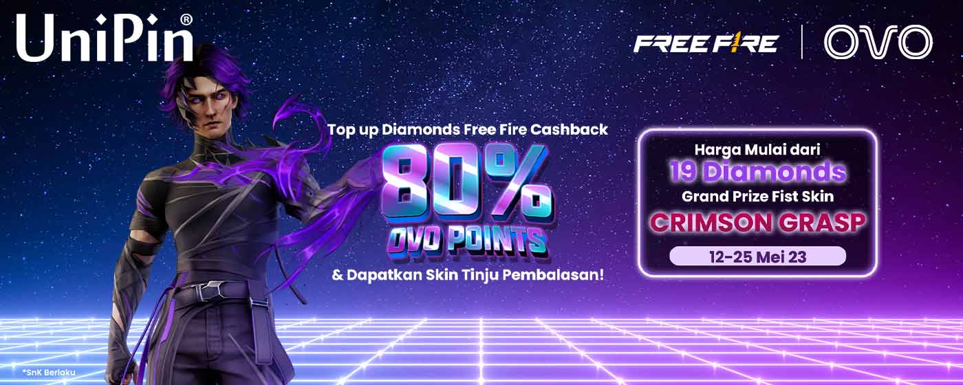 UniPin - Top Up Diamonds Free Fire Pakai OVO Cashback 80% OVO Points ...