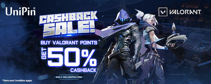 UniPin - Buy Valorant Points & Get 50% Cashback Only on UniPin