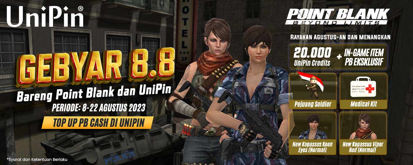 UniPin - Gebyar 8.8 bareng Point Blank dan UniPin