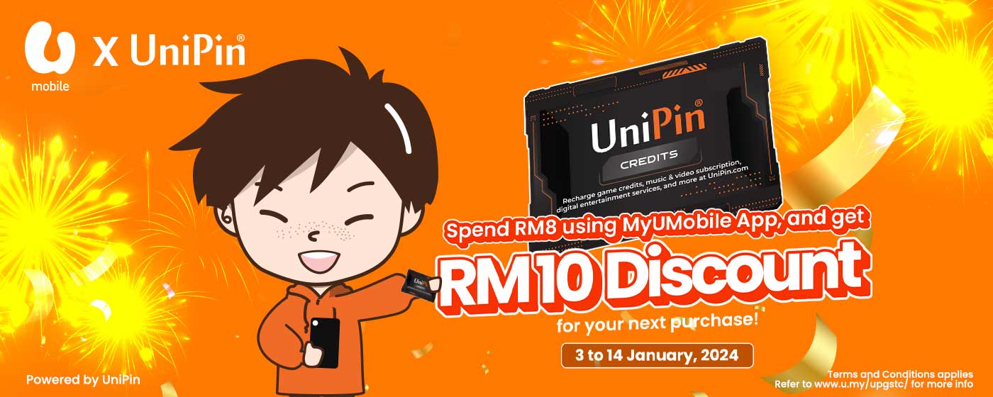 UniPin - U Mobile X UniPin Game Store Campaign: RM10 Discount Code For ...