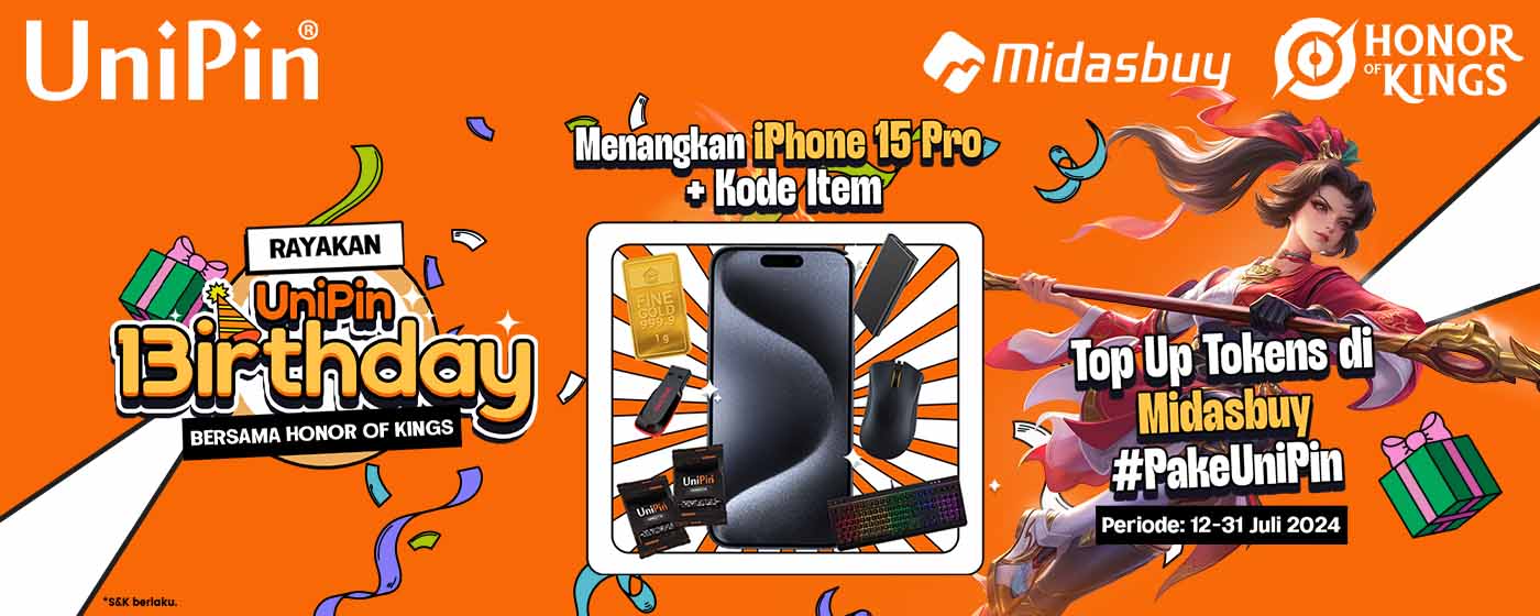 UniPin - Meriahkan UniPin 13irthday bersama Honor of Kings – Top Up ...