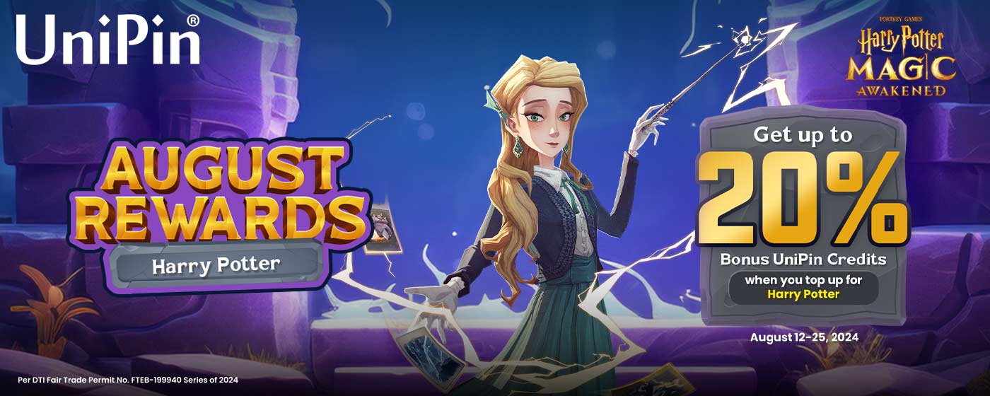 UniPin - August Rewards: Harry Potter Magic Awakened (PH)