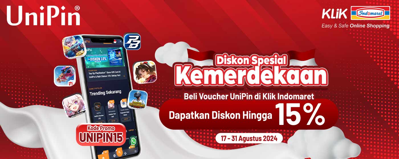 UniPin - Diskon Spesial Kemerdekaan – Beli Voucher UniPin di Klik ...