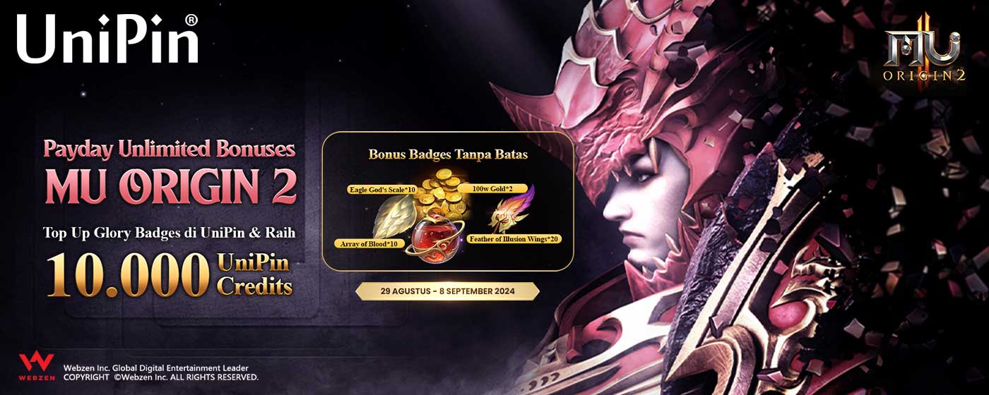 UniPin - Payday Unlimited Bonuses dari MU Origin 2 – Top Up Glory ...