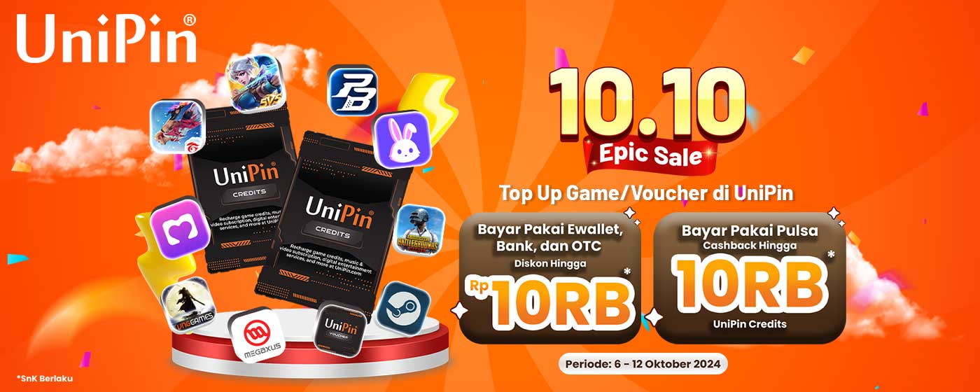 UniPin - UniPin 10.10 Epic Sale – Top Up di UniPin Sekarang!