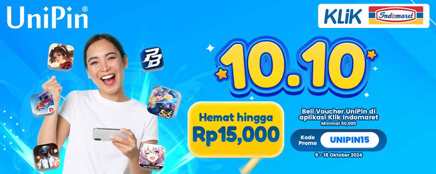 UniPin - Promo Spesial 10.10 – Beli Voucher UniPin di Klik Indomaret ...