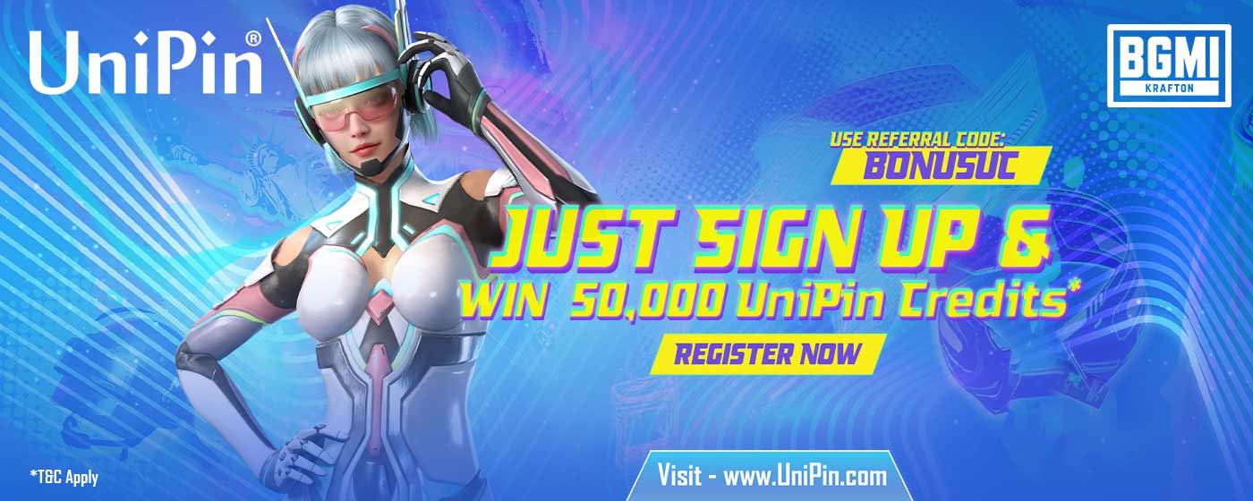 UniPin - Just Sign Up & Win FREE UniPin Credits Worth 50,000!