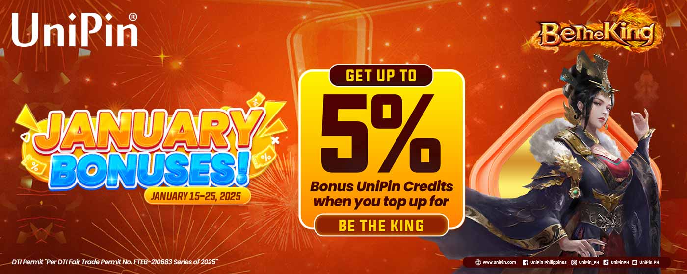 UniPin - January Bonuses: Be The King (PH)