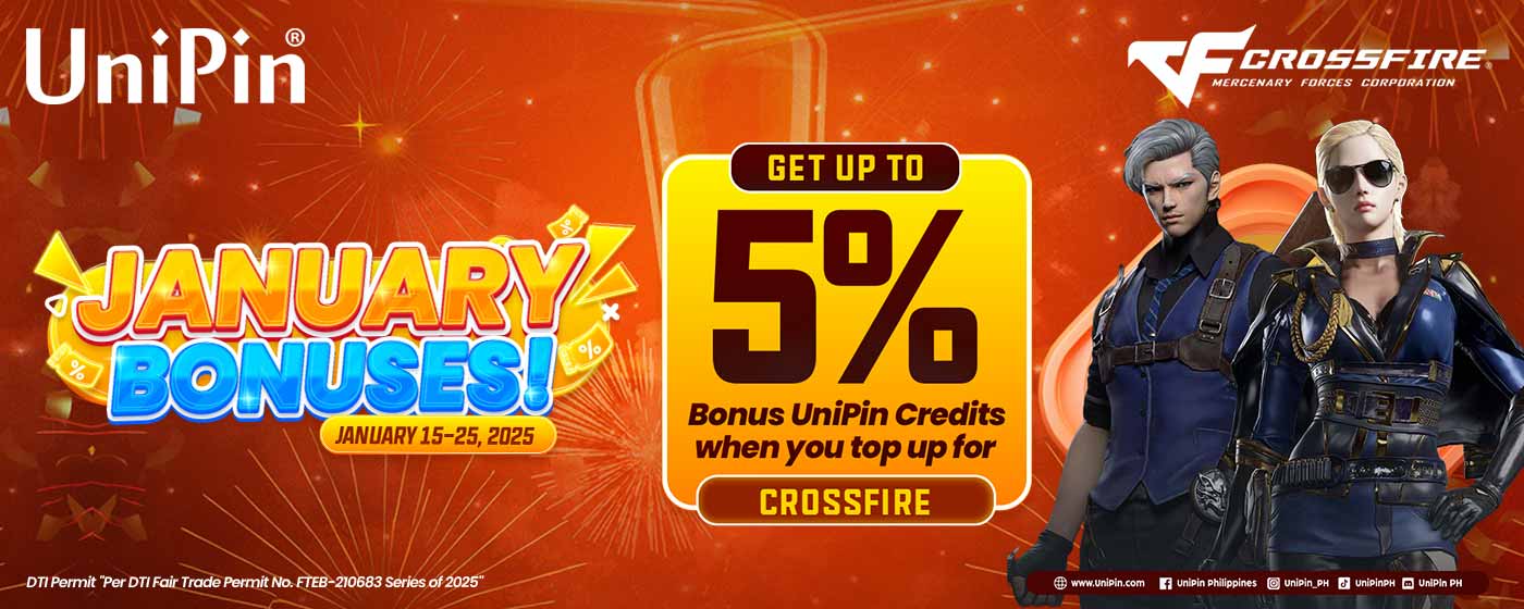 UniPin - January Bonuses: Crossfire (PH)