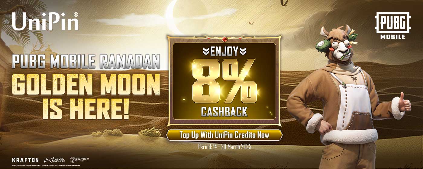 UniPin - PUBG Mobile: Ramadan Golden Moon Update: Exclusive 8% Cashback ...