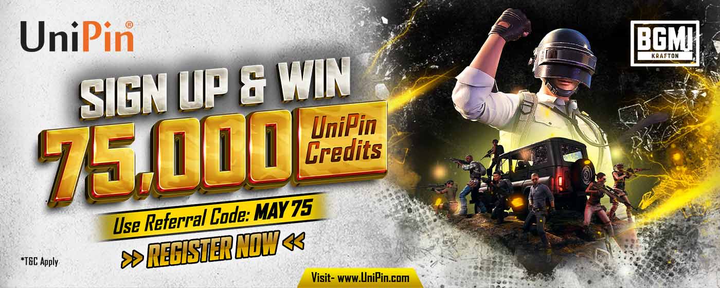 UniPin - 🎉 Sign Up & Win FREE UniPin Credits Worth ₹75,000 🎮*