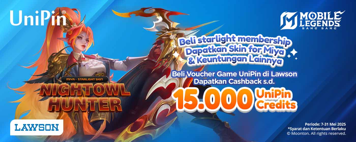 UniPin - Top Up MLBB Pakai Voucher Game dari Lawson, Dapatkan 15.000 ...