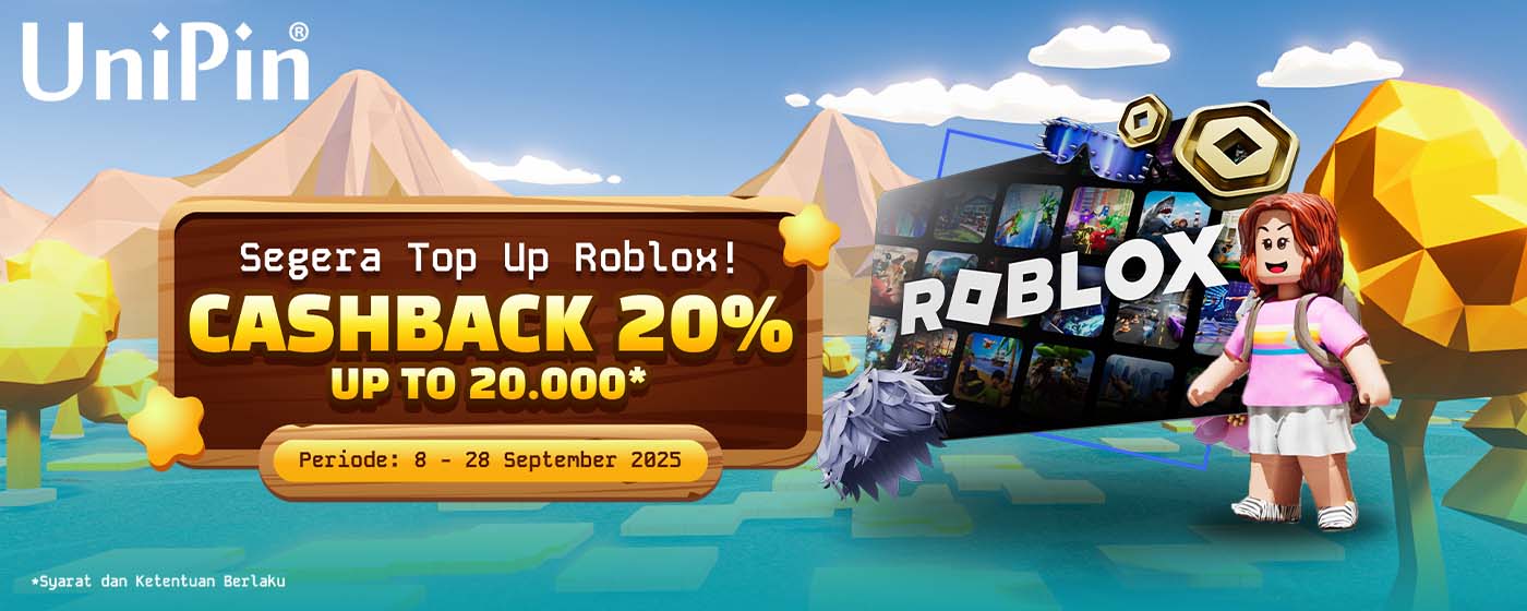 UniPin - Jalan-Jalan Makin Seru di Roblox! Top Up Roblox Cashback 20% ...