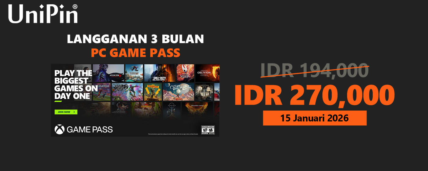UniPin - Pemberitahuan Perubahan Harga PC Game Pass